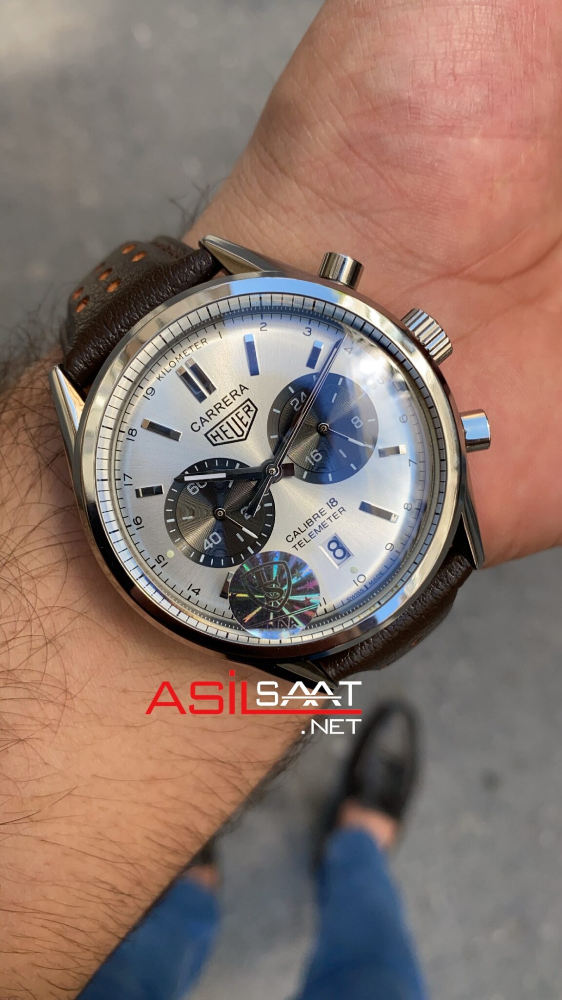 TAG Heuer Carrera Telemeter CAR221A Beyaz Kadran