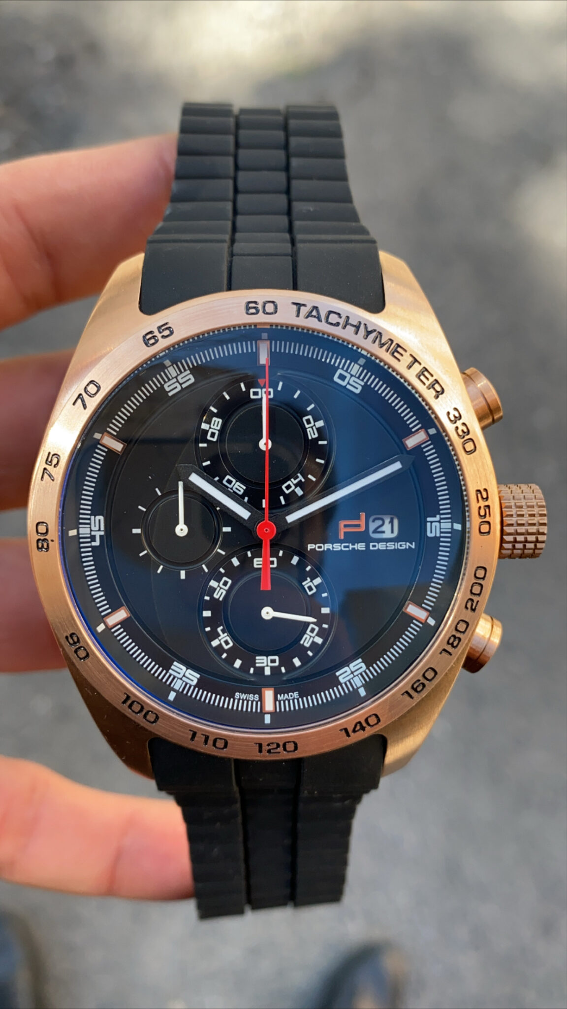 Porsche Design P 6612 Rose Kasa Siyah Kadran