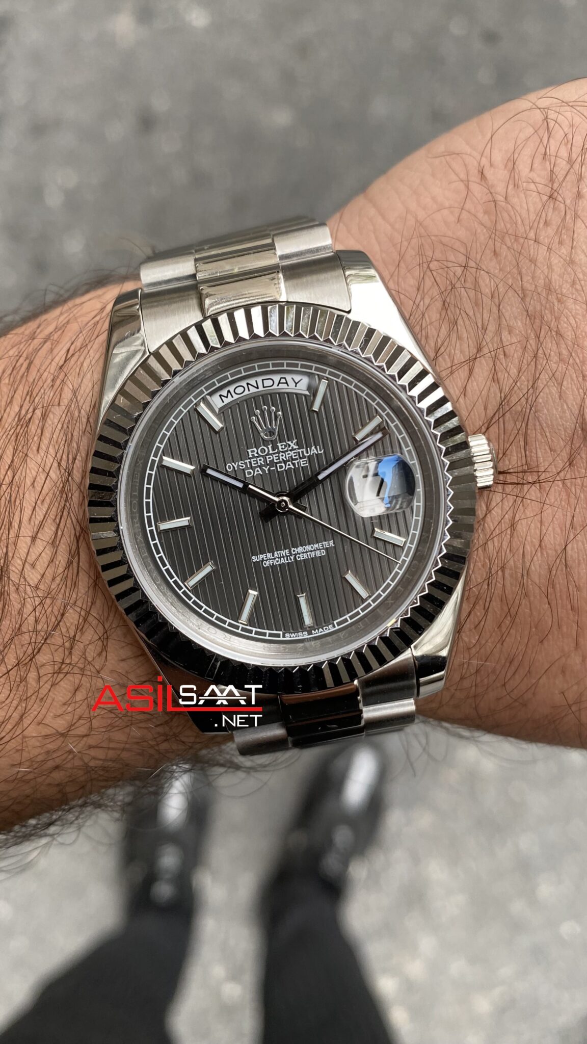 Rolex Day Date Rhodium 228239 Gri Kadran 40 mm