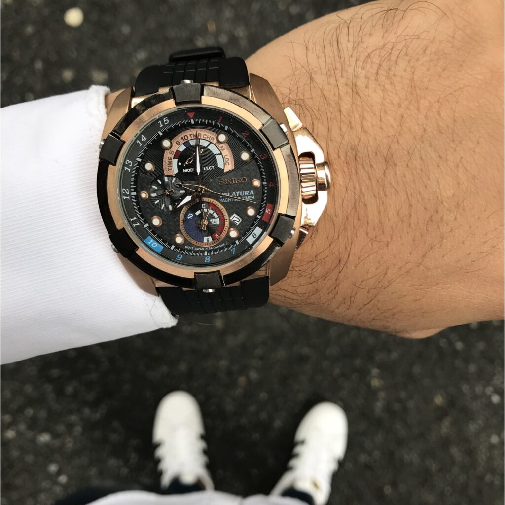 Seiko Velatura Chronograph Rose Siyah Kadran