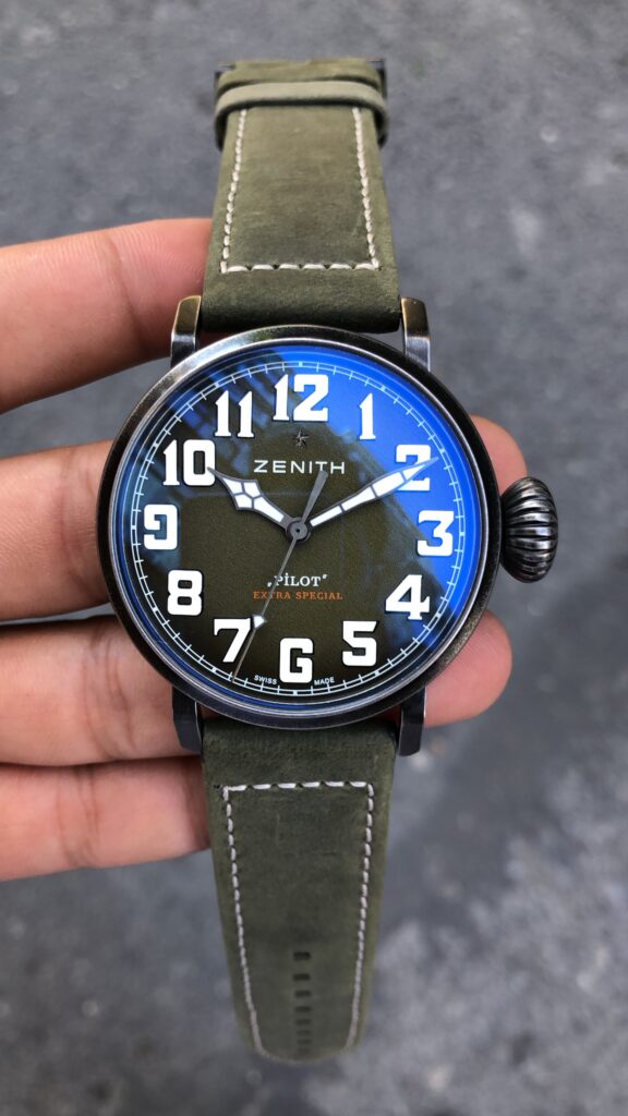 Zenith Pilot Yeşil PVD Siyah Kasa