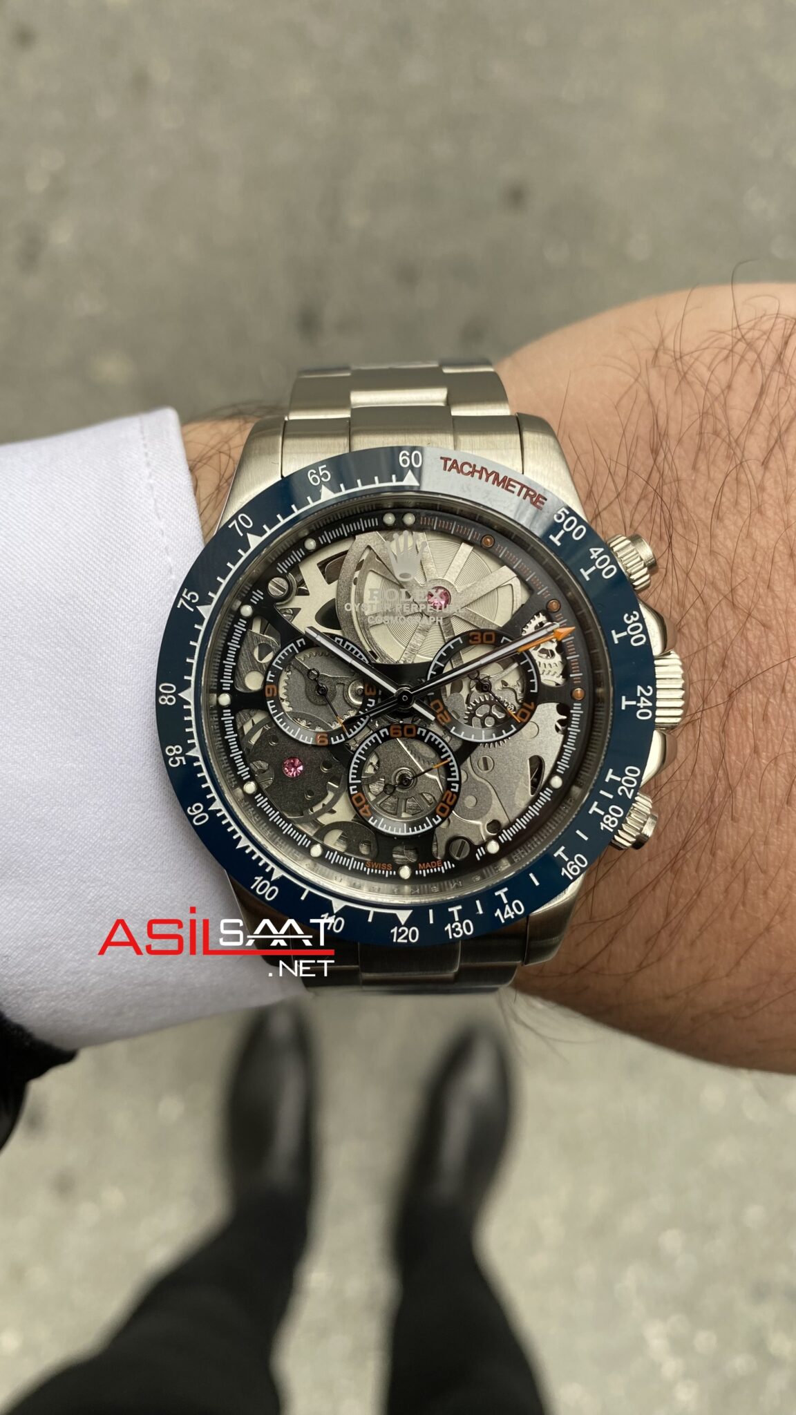Rolex Replika Saat Daytona Juan Pablo Montoya Mavi 41 mm